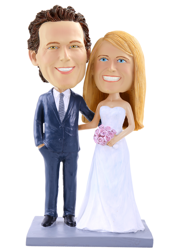 Custom Wedding Couple Bobblehead – Suit & Dress Edition ...