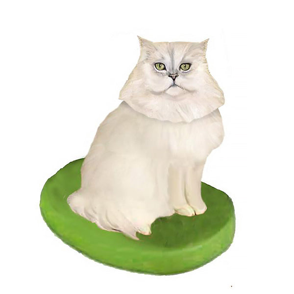 Custom White Persian Cat Bobblehead - AllBobbleheads.com