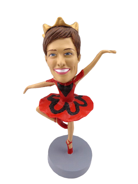 Custom Work Casual Female Ballerina Bobblehead - AllBobbleheads.com