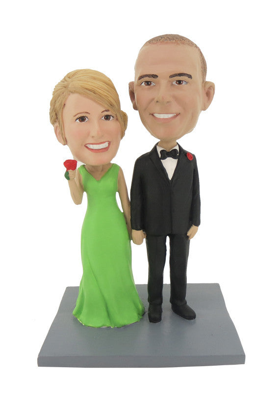 Couple Holding Hands & Flower Bobbleheads - Allbobbleheads ...