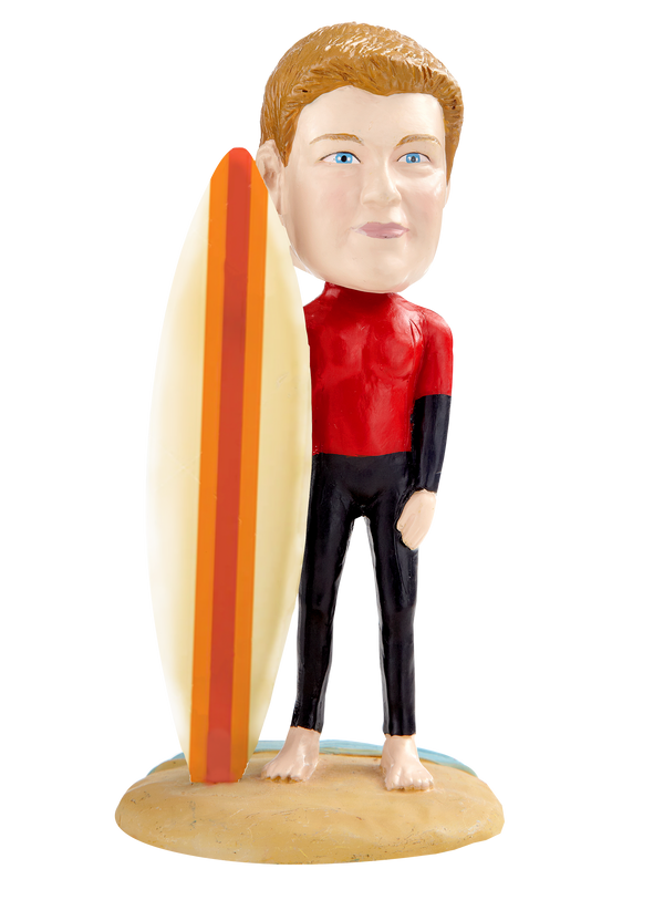 Surfing Bobblehead – Personalized Beach Fun Figurine - AllBobbleheads.com